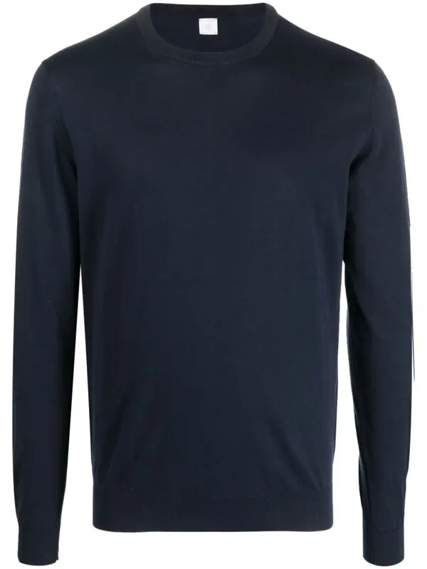 Eleventy Long-sleeve Knitted Jumper - Blue
