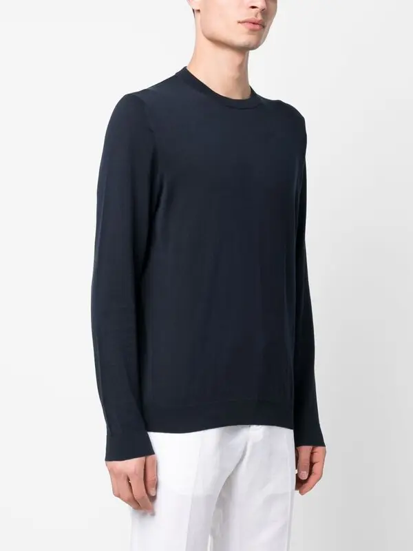 Eleventy Long-sleeve Knitted Jumper - Blue