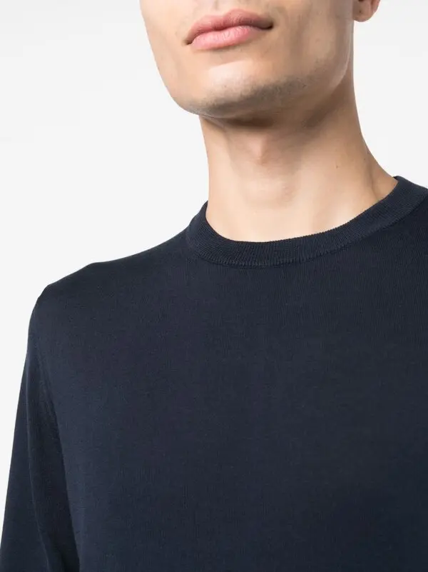 Eleventy Long-sleeve Knitted Jumper - Blue