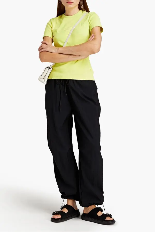 Off-White Neon Printed Stretch-cotton Jersey T-shirt
