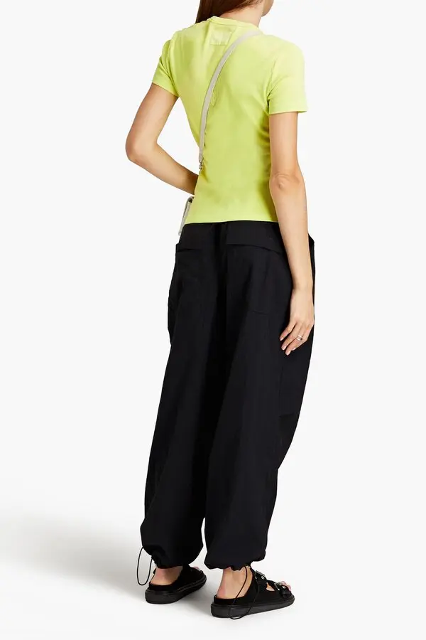 Off-White Neon Printed Stretch-cotton Jersey T-shirt