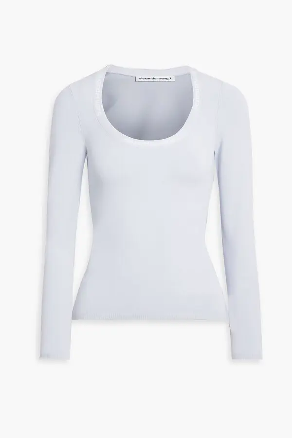 Alexander Wang Stretch-knit Top - Sky Blue