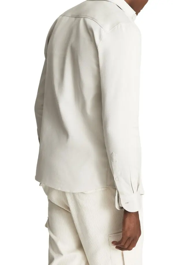 REISS Arlo Cotton Canvas Button-up Shirt Jacket