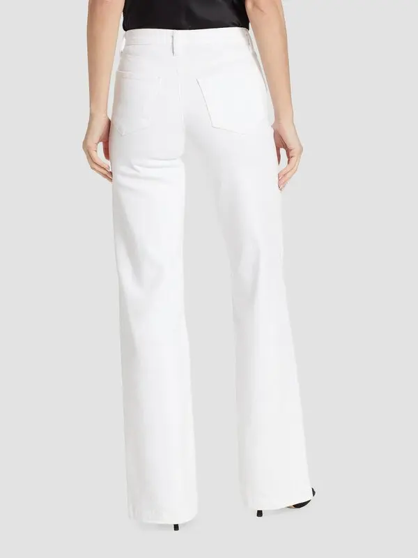 L'Agence Clayton High-rise Wide-leg. Jeans - Blanc