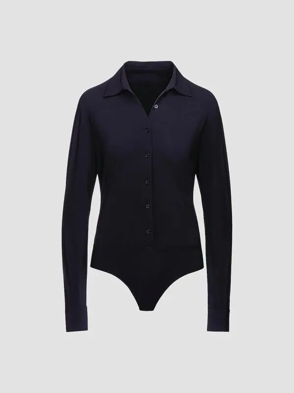 Commando Classic Oxford Shirt Bodysuit - Mist