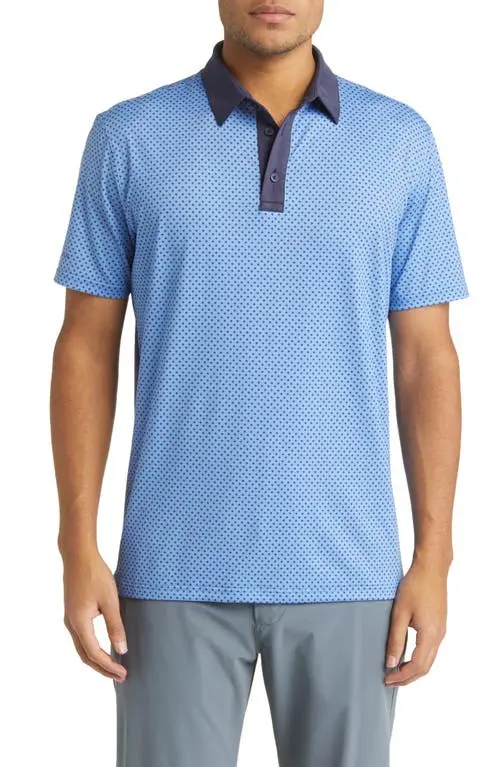 Mizzen+main Versa Geometric Print Golf Polo - Provence Geo Print