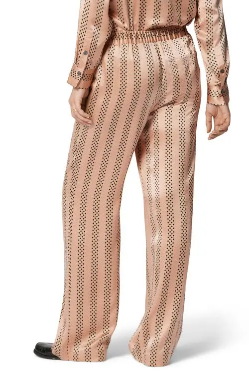 Equipment Aeslin Polka Dot Wide Leg Silk Pants - Praline Multi