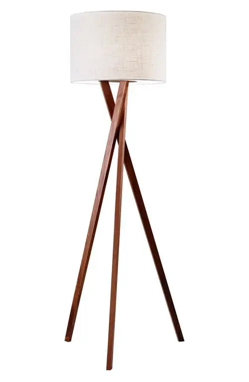 ADESSO Brooklyn Floor Lamp - Walnut