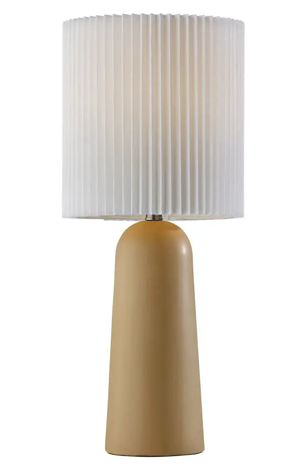 ADESSO Callie Table Lamp - Beige Ceramic