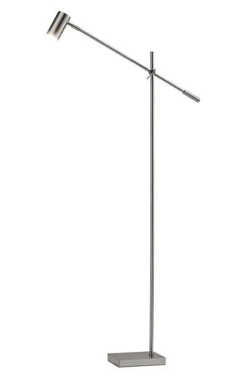 ADESSO Collette Led Floor Lamp - Brushed Steel