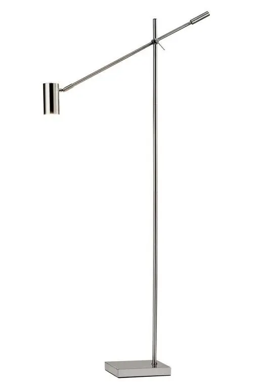 ADESSO Collette Led Floor Lamp - Brushed Steel