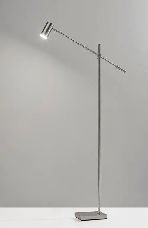 ADESSO Collette Led Floor Lamp - Brushed Steel