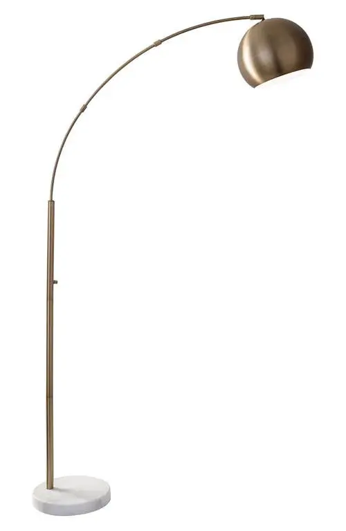ADESSO Astoria Arc Floor Lamp - Antique Brass