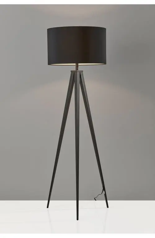 ADESSO Director Floor Lamp - Black