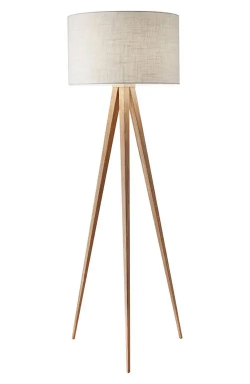 ADESSO Director Floor Lamp - Natural Oak