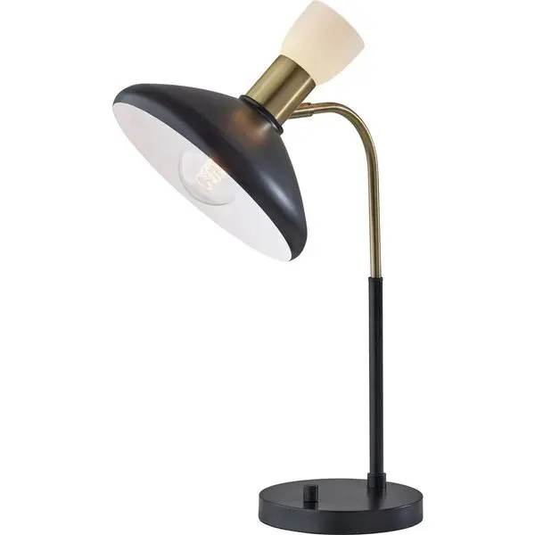 ADESSO Patrick Desk Lamp - Black W/ Brass Accents