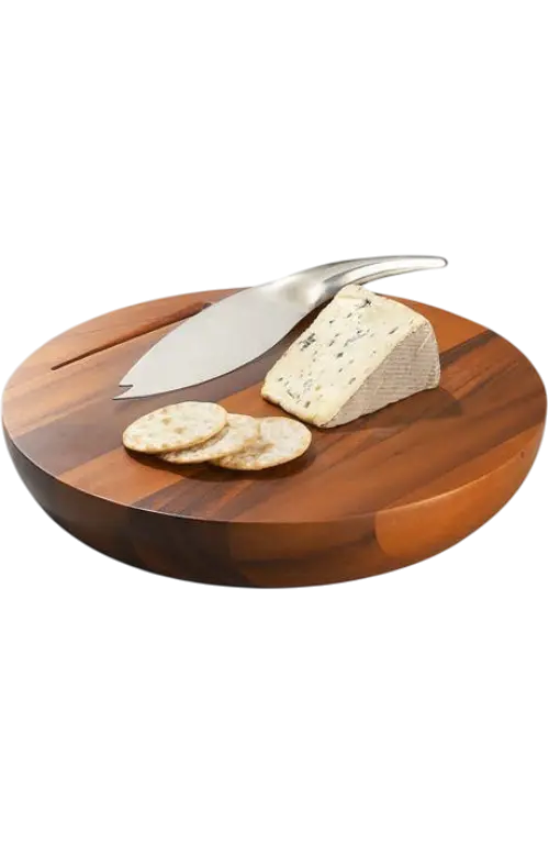 NAMBE Harmony' Cheese Board & Knife - Brown