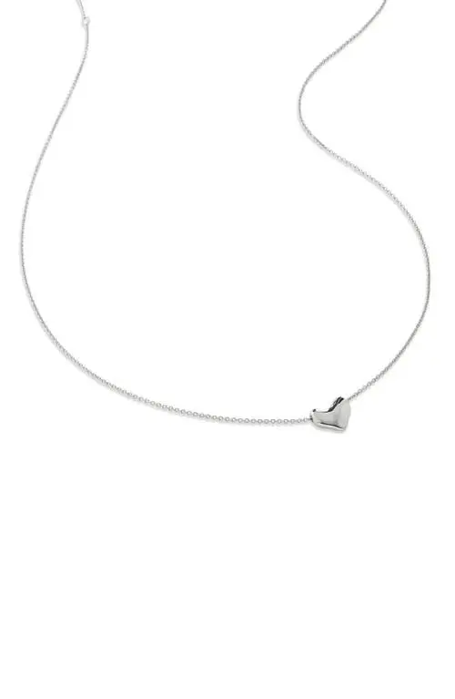 Monica Vinader Heart Charm Necklace - Sterling Silver