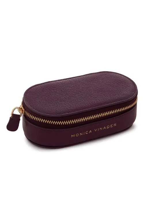 Monica Vinader Mini Leather Jewelry Case - Aubergine