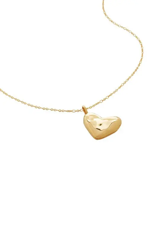 Monica Vinader Heart Locket Pendant Necklace - Yellow Gold