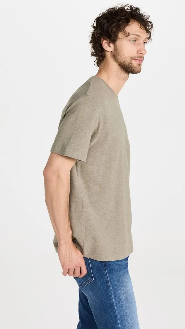 FRAME Duo Fold Tee - Heather Dark Beige