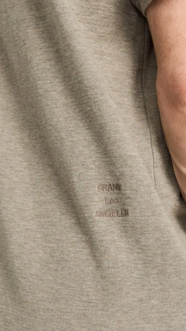 FRAME Duo Fold Tee - Heather Dark Beige