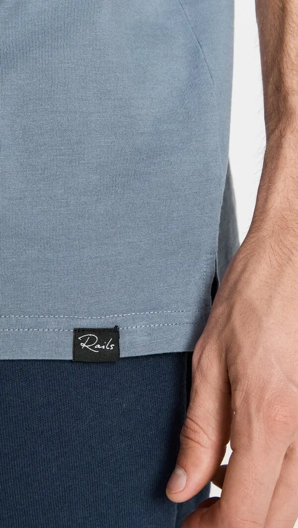 Rails Johnny Pocket Tee - Steel