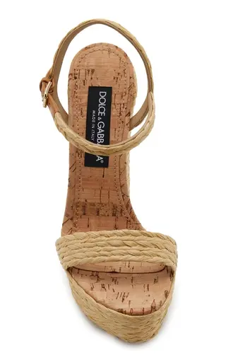 Dolce & Gabbana Raffia Platform Sandals