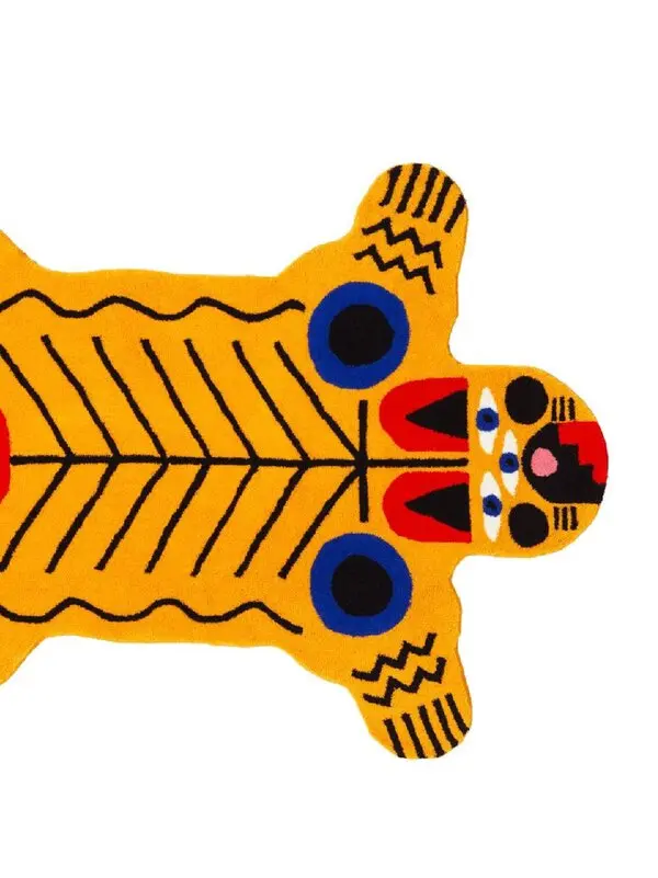QEEBOO Geometric-print Tiger Carpet