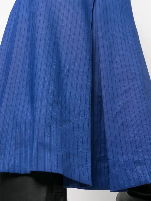 Moschino Vertical Stripe Linen Blend Knee-length Shorts