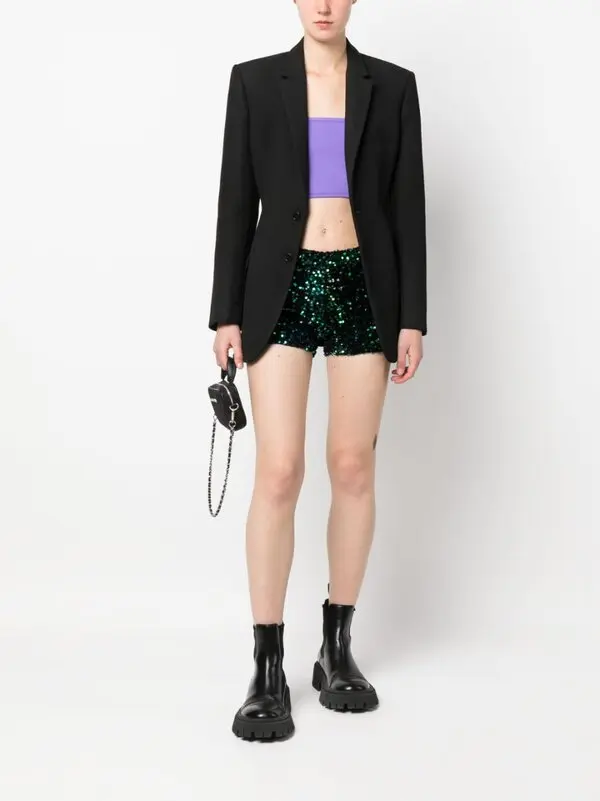 STYLAND Sequin-embellished Mini Shorts
