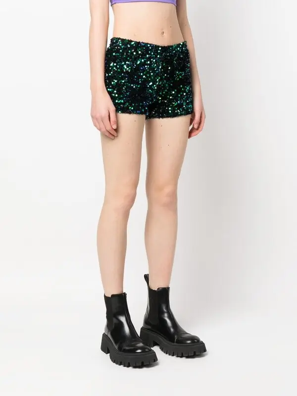 STYLAND Sequin-embellished Mini Shorts