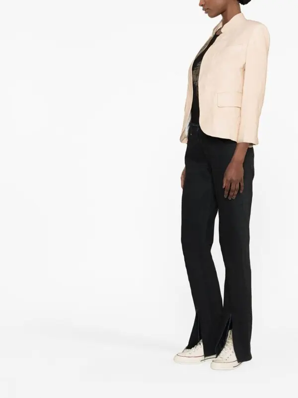 Zadig&Voltaire Verys Crinkled Leather Jacket - Neutrals