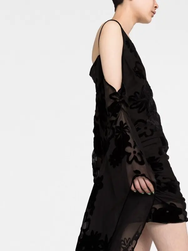 TOM FORD Cold-shoulder Devoré Minidress