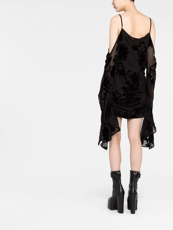 TOM FORD Cold-shoulder Devoré Minidress