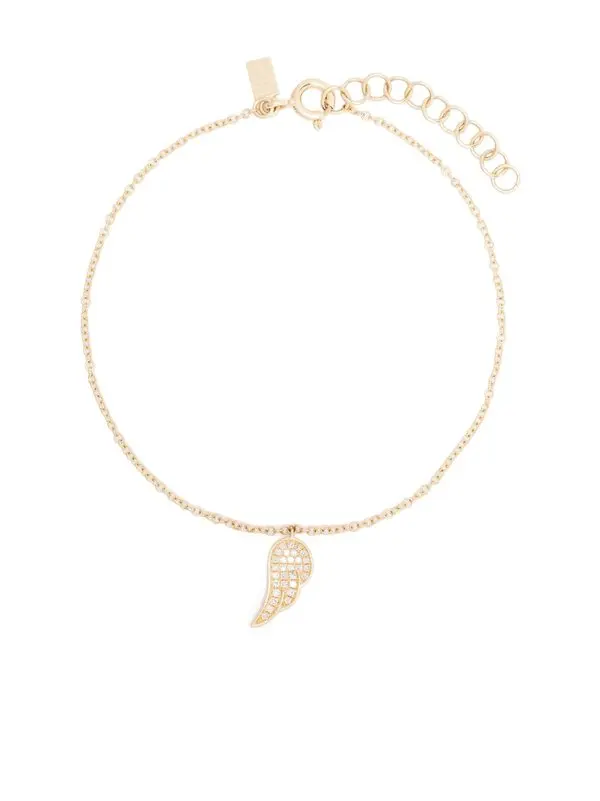 Ef Collection 14kt Yellow Angel Wing Diamond Bracelet - Gold