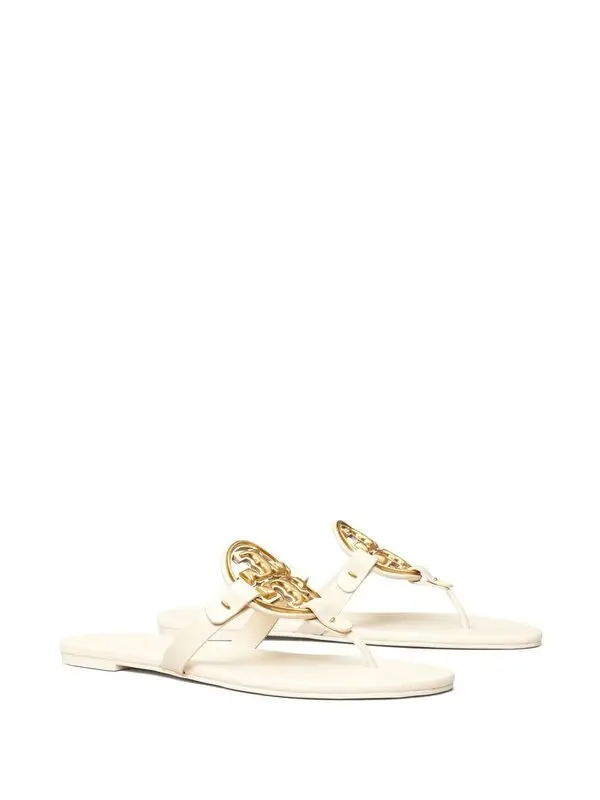 Tory Burch Miller Soft Leather Sandals - White