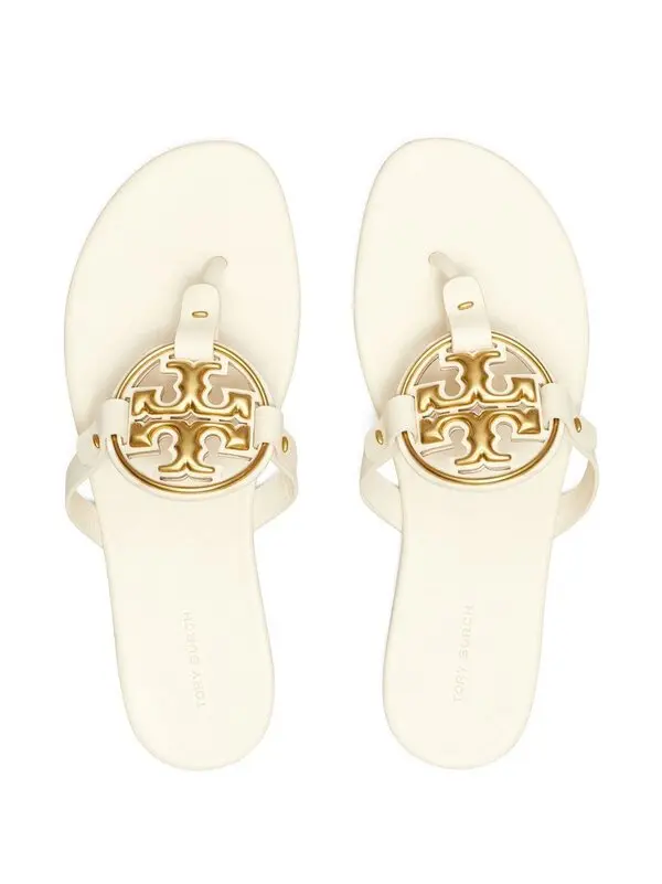 Tory Burch Miller Soft Leather Sandals - White