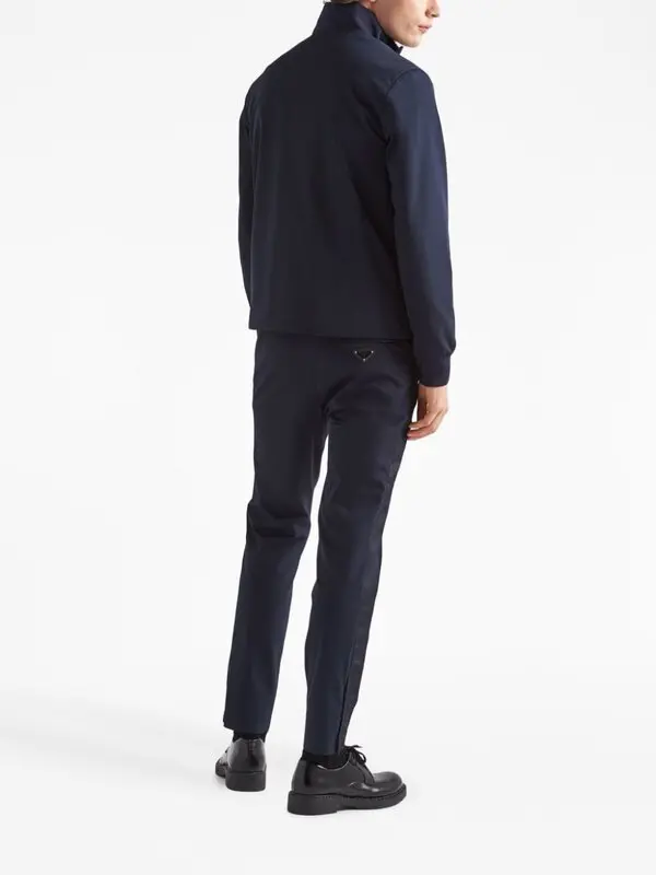 Prada Triangle-logo Tailored Trousers - Blue