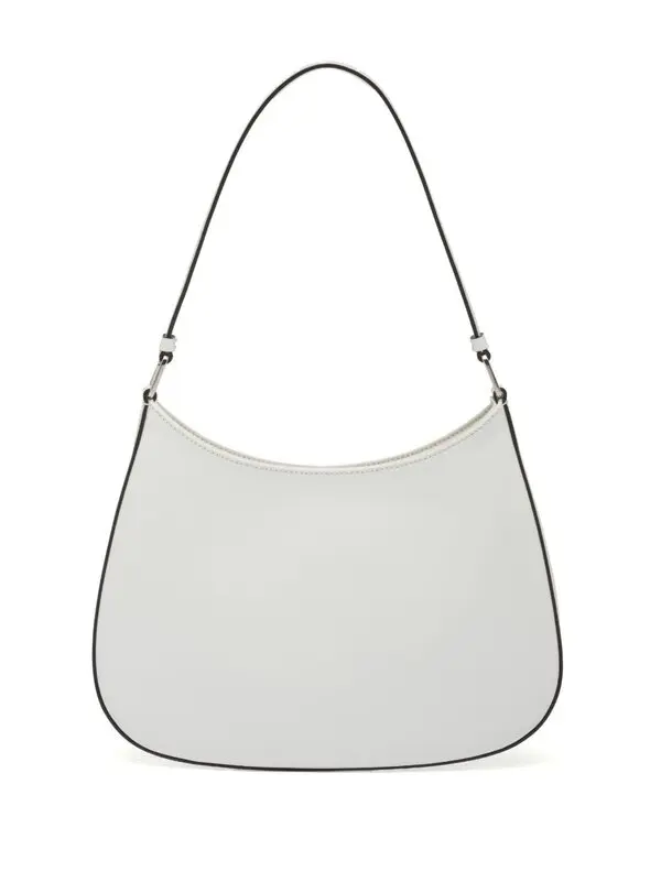Prada Cleo Brushed Leather Shoulder Bag - White