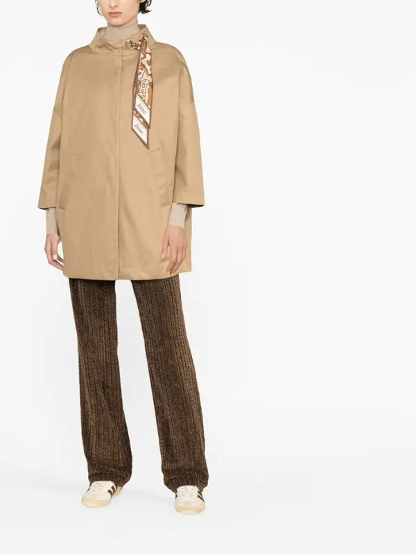 Herno Scarf-embellished Parka Coat