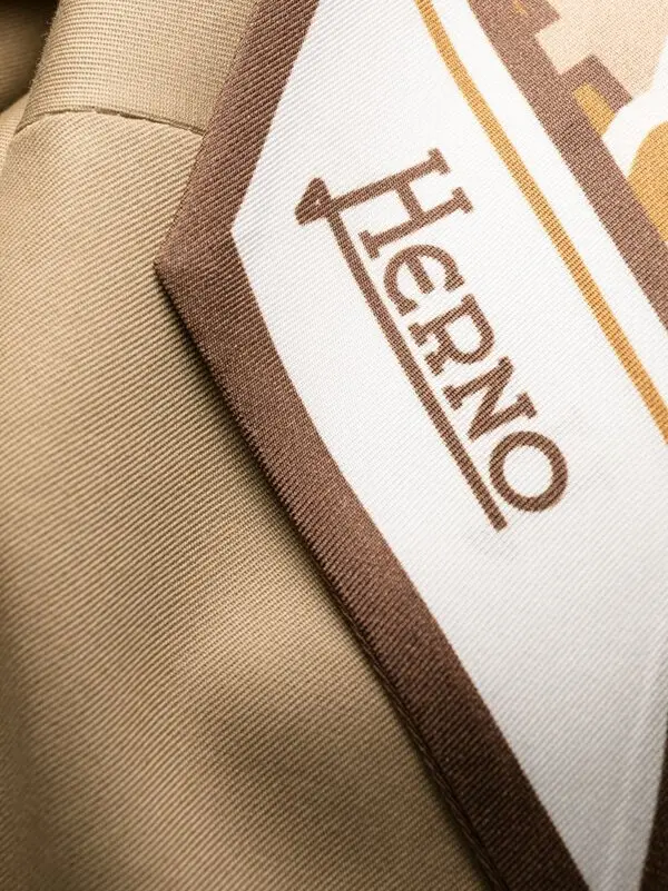 Herno Scarf-embellished Parka Coat