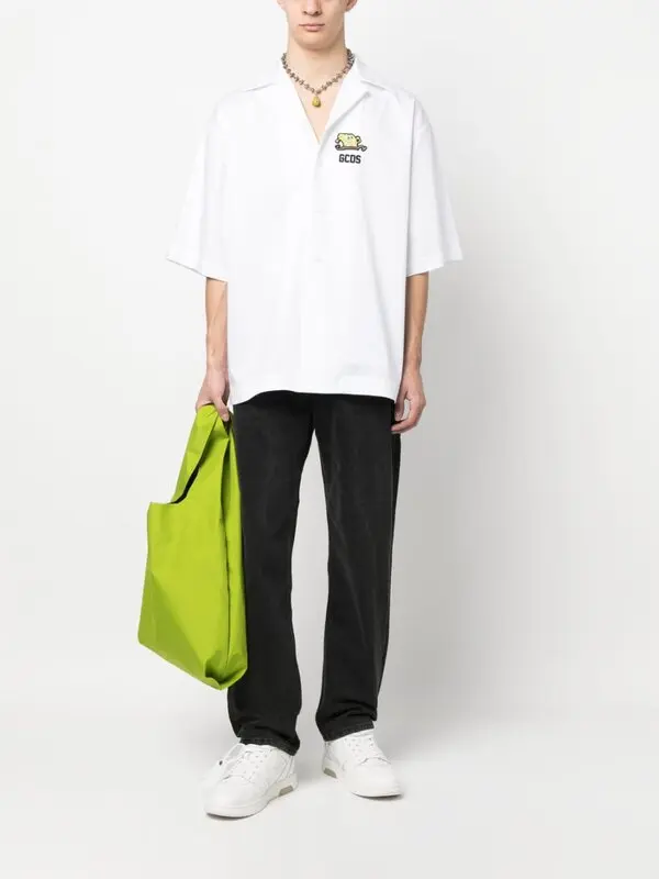 Gcds Embossed-logo Short-sleeve Shirt
