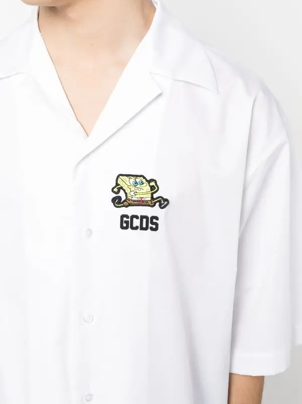Gcds Embossed-logo Short-sleeve Shirt