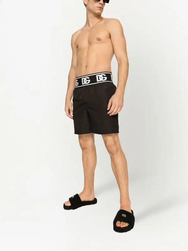 Dolce & Gabbana Logo-waistband Swim Shorts