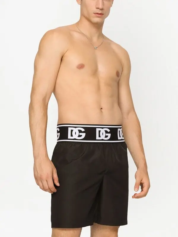 Dolce & Gabbana Logo-waistband Swim Shorts