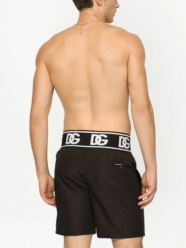 Dolce & Gabbana Logo-waistband Swim Shorts