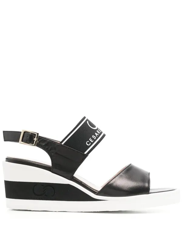 Casadei Logo-print Wedge Sandals