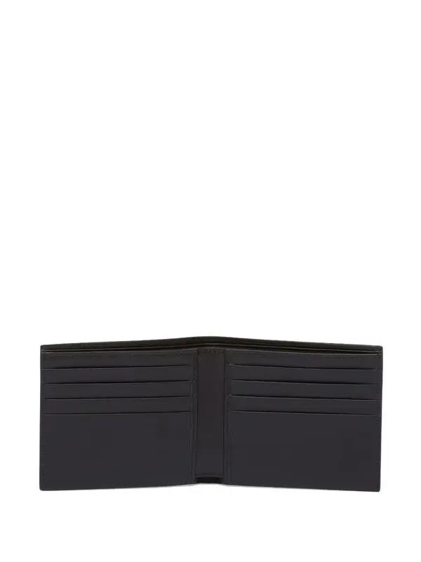 Prada Logo-plaque Bi-fold Wallet - Black
