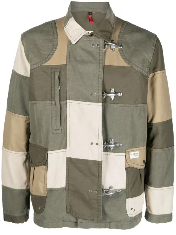 FAY Patchwork Shirt Jacket - Green